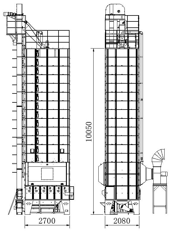 Circulating Coffee Dryer Machine 5000-21000 KG 10.9kw With 30% - 12% ...